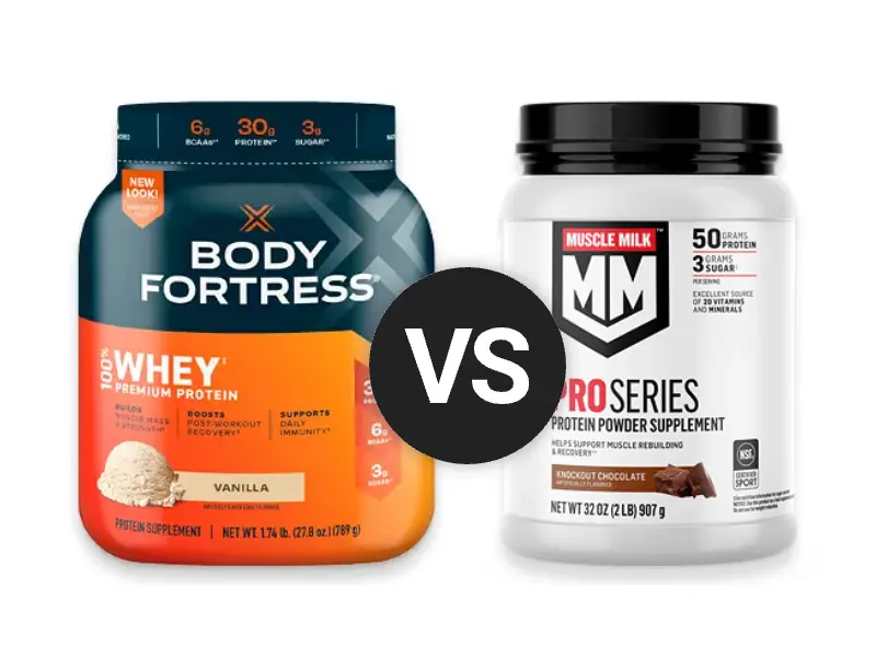 Body Fortress Whey vs Muscle Milk Pro Series | ProteinPowder.com