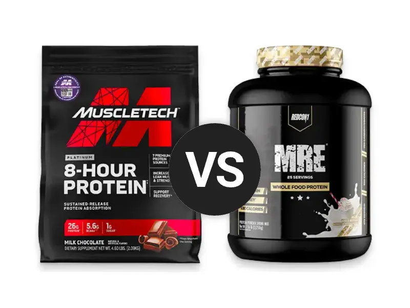 MuscleTech 8-Hour vs REDCON1 MRE | ProteinPowder.com