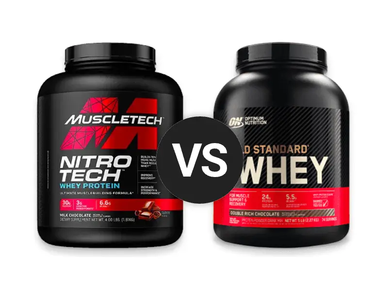MuscleTech Nitro-Tech Whey vs Optimum Gold Standard Whey