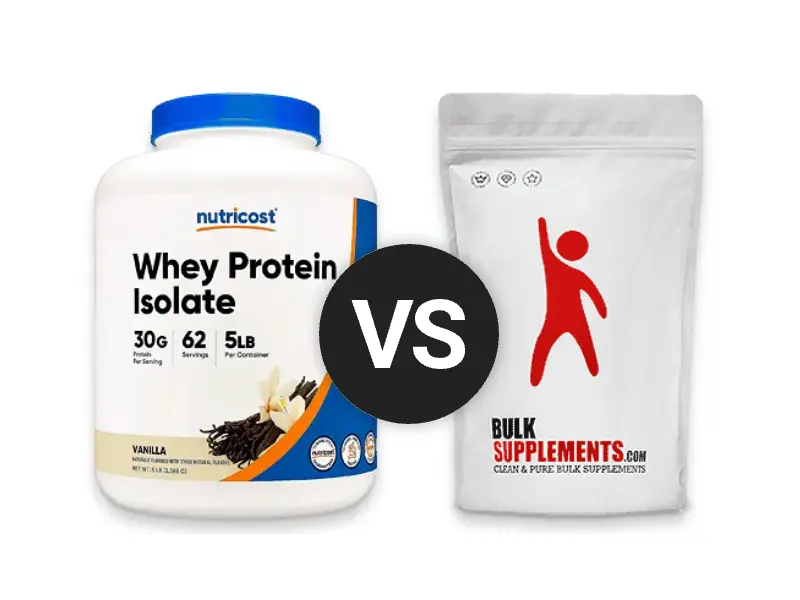 Nutricost Whey Isolate vs Bulk Supplements Isolate | ProteinPowder.com