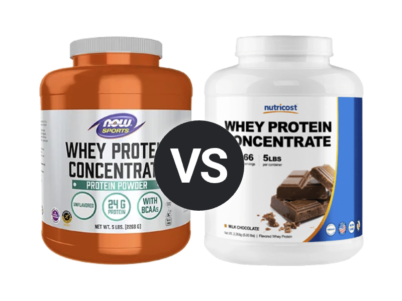 Now Sports Concentrate vs Nutricost Concentrate