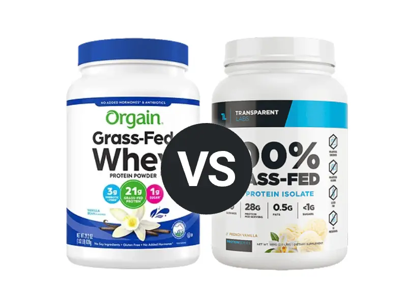 Transparent Labs Grass-Fed vs Orgain Grass Fed