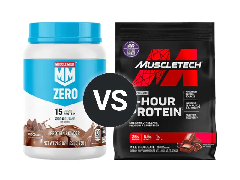Muscle Milk Zero vs MuscleTech 8-Hour | ProteinPowder.com