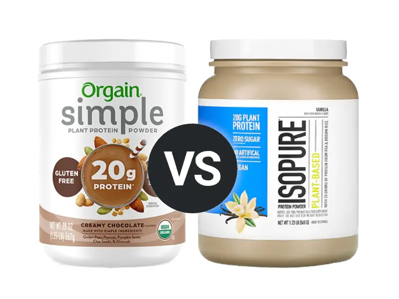 Orgain Simple vs Isopure Plant-Based | ProteinPowder.com