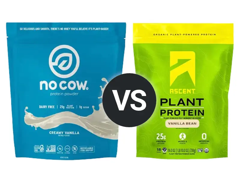 No Cow Protein vs Ascent Plant Protein | ProteinPowder.com